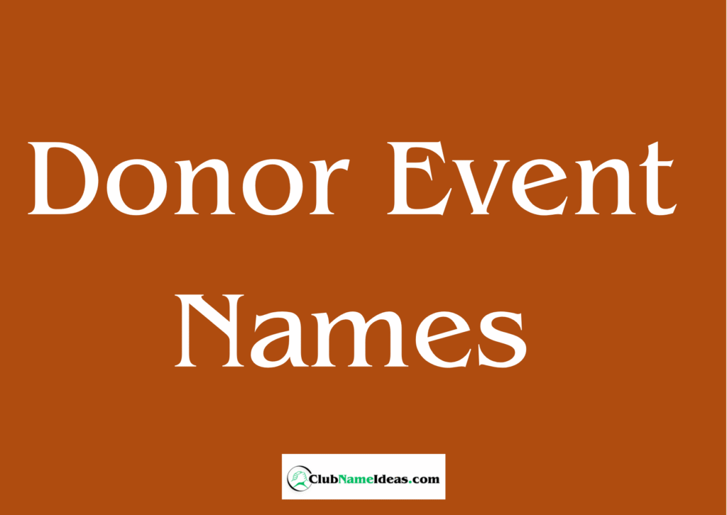 435 Catchy Charity Event Names - ClubNameIdeas.com